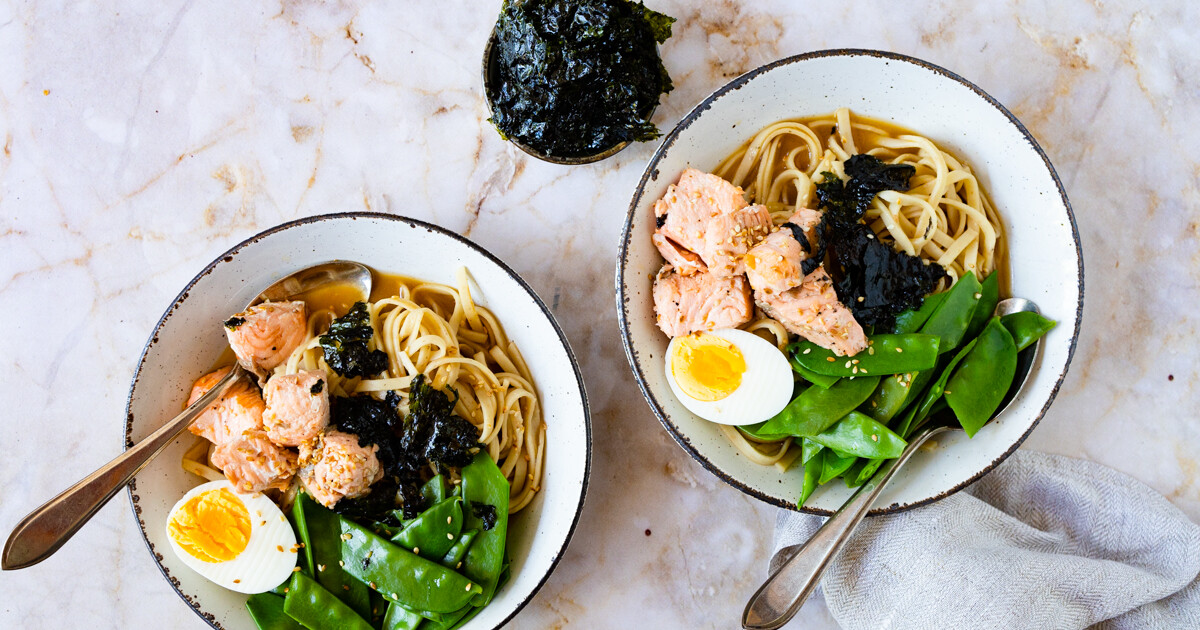 Miso soep met zalm | Visrecepten.nl